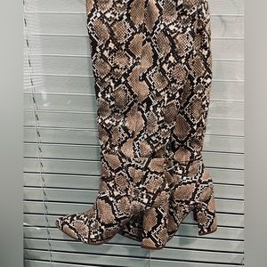 Lulus | Shoes | Lulus Katari Tan Snake Pointedtoe Knee High Boots New ...